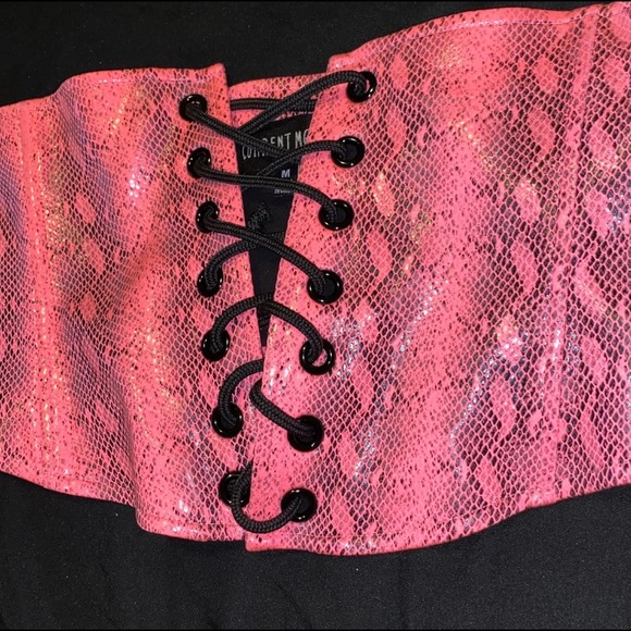 Dolls Kill | Tops | Dollskill Pink Corset Lace Up Top | Poshmark